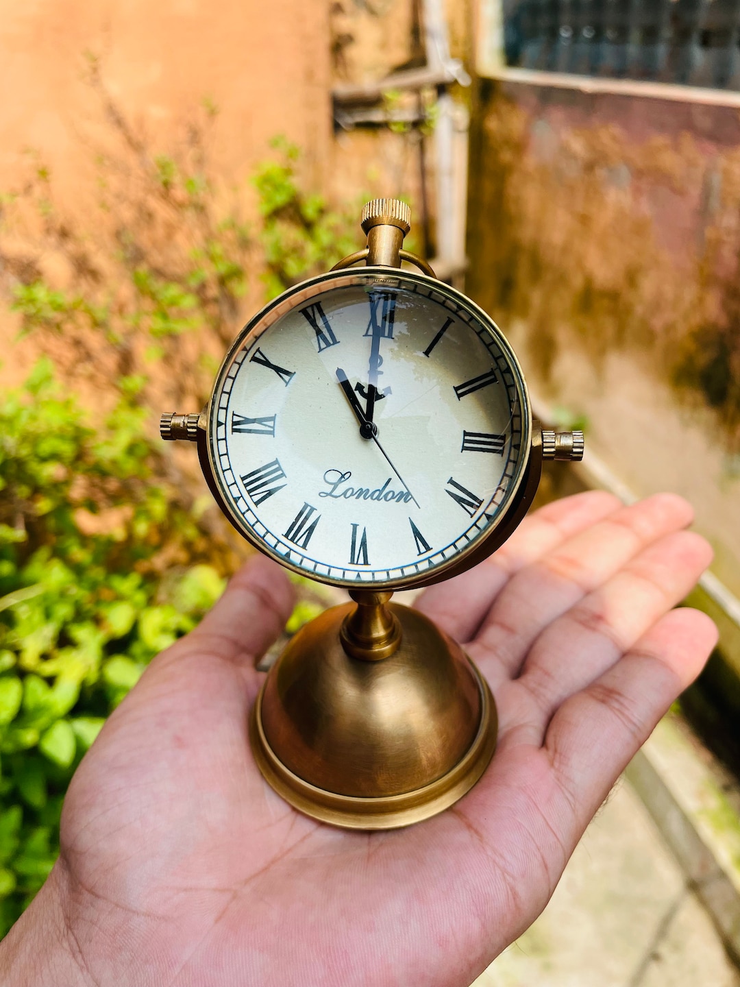 Brass Nautical Desk Clock - Elegant Table Watch for Home & Office Decor ...