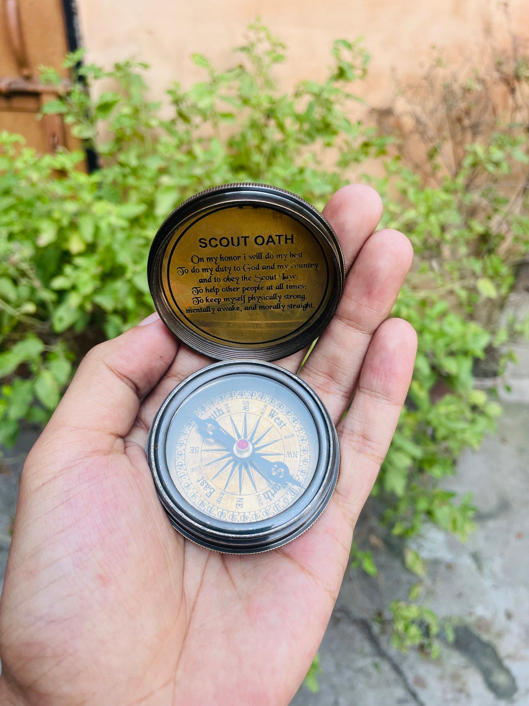 Personalized Engraved Working Compass With Custom Handwriting the ...