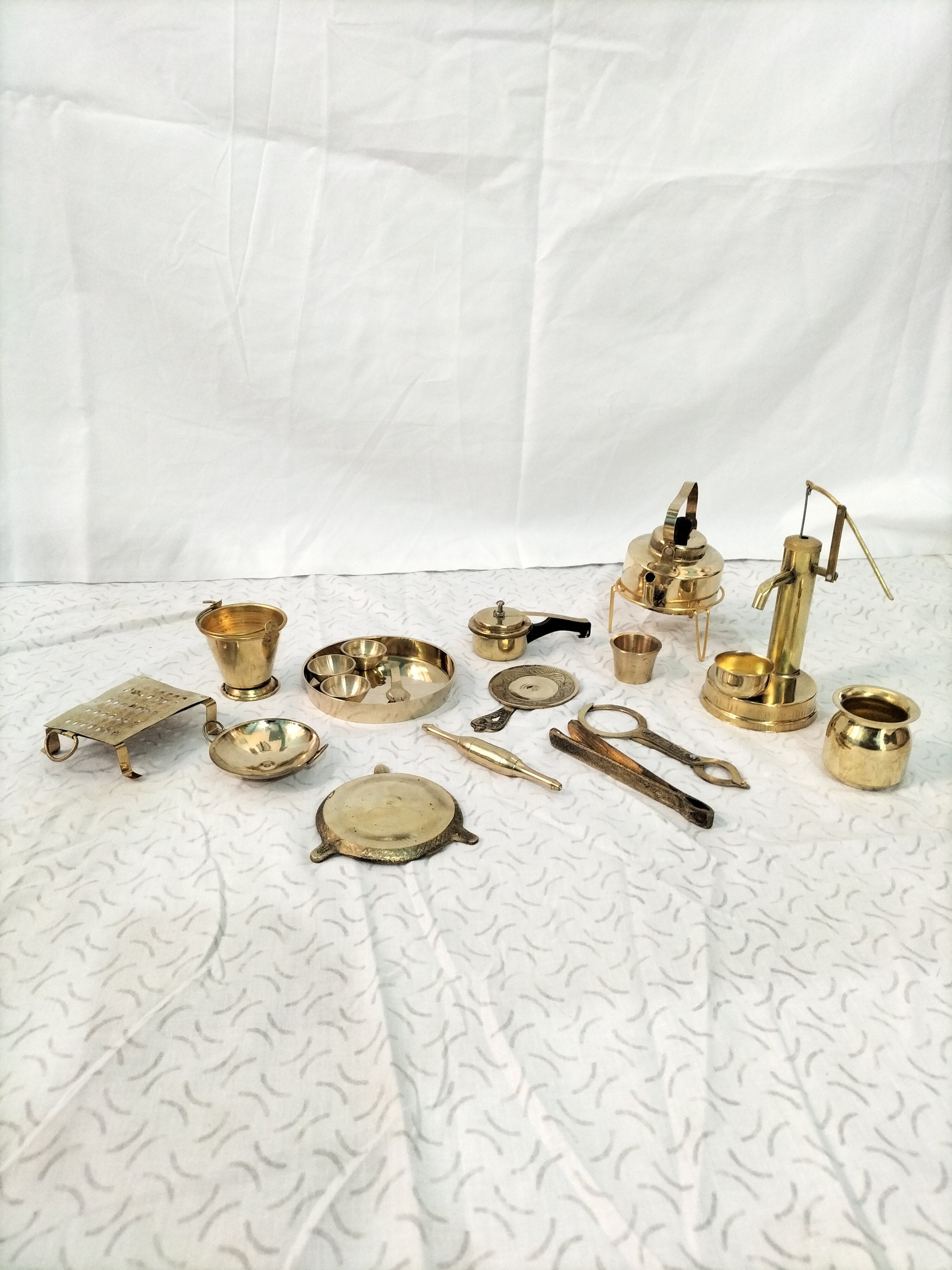 Miniature Kitchen Fully Brass Toys Set of Kids Pack of 56 Pisces - Etsy