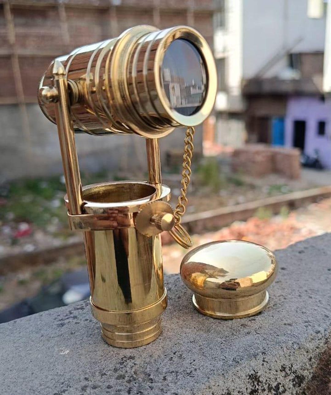 Shiny Brass Telescope Walking Stick Handle: Royal Family Style - Etsy