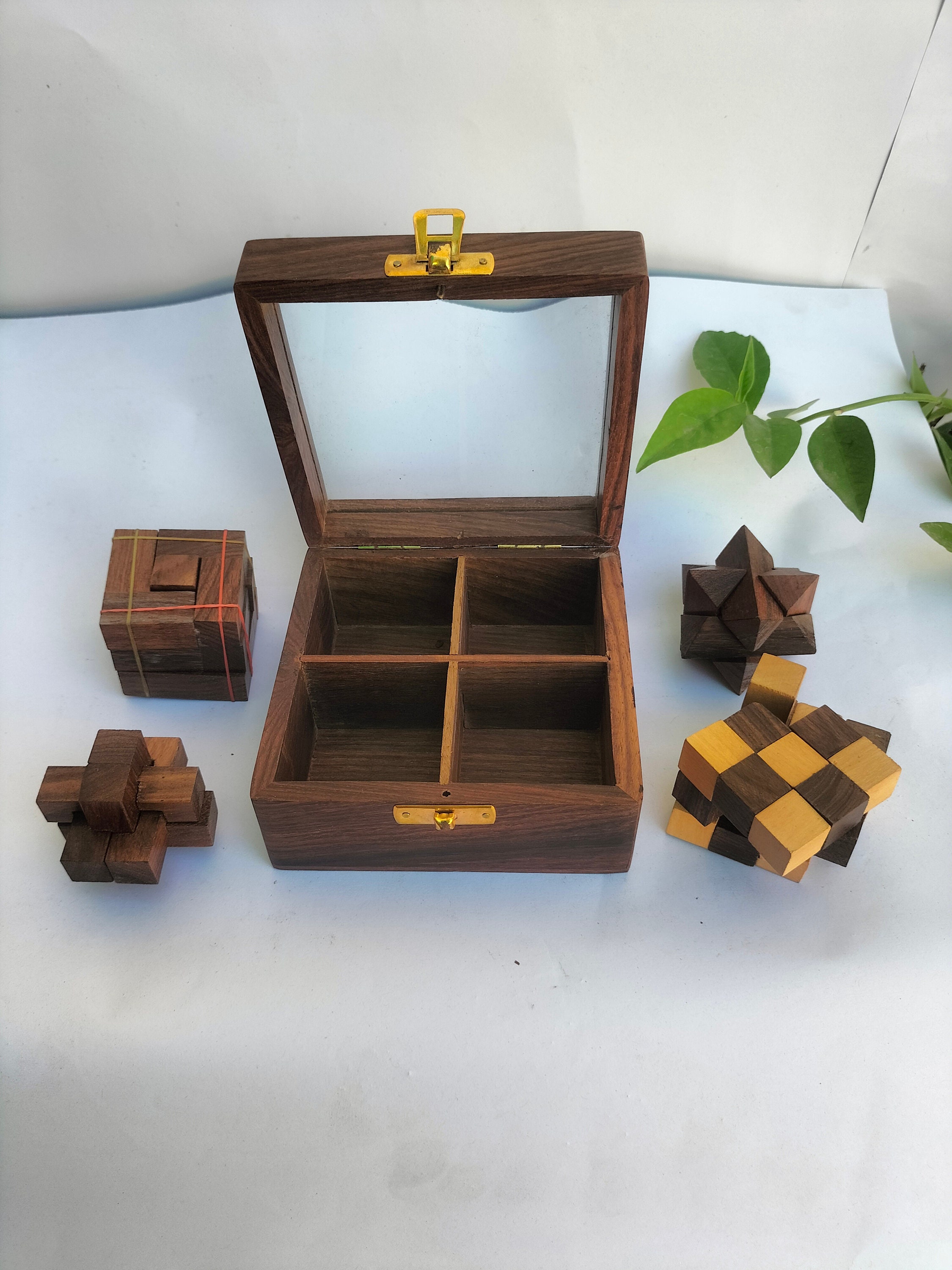 Wooden Brain Teaser Puzzles for Adults A Set of Intriguing Wooden ...