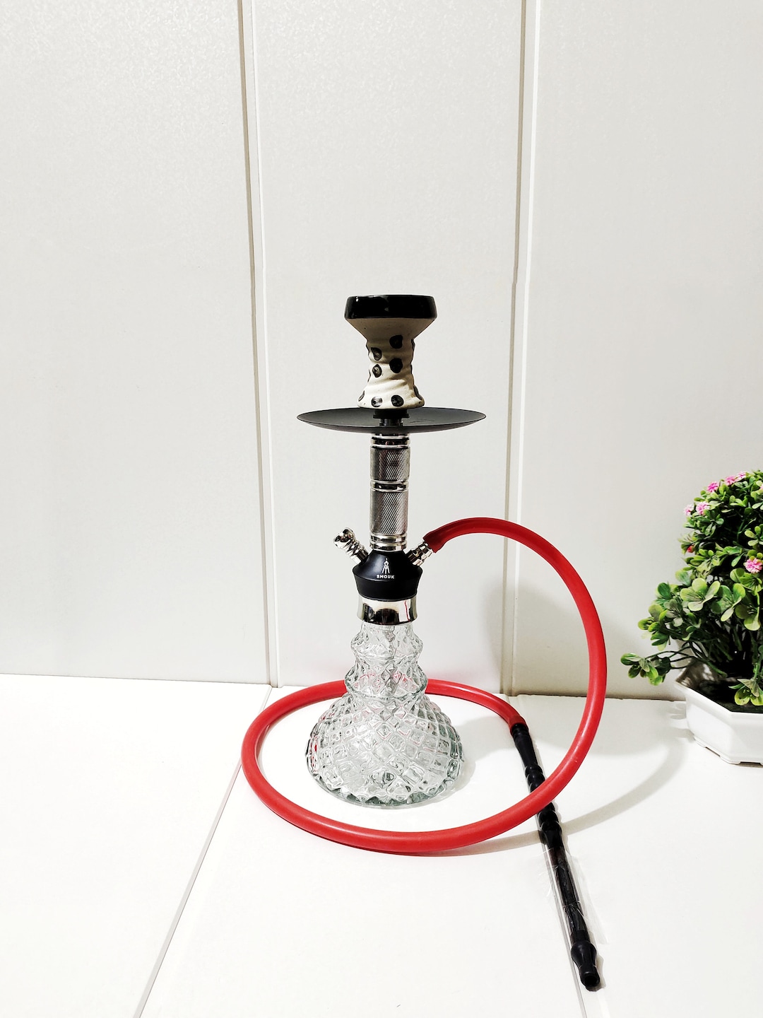 Hookah 1 Hose Pipe Portable Modern Mini Glass Hookah Complete Set: Smoking Elegance on the Go ...