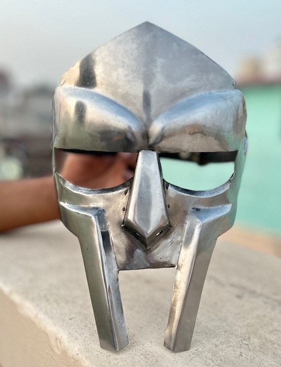 Roman Gladiator Style Face Armour in Mild Steel Silve… - Gem