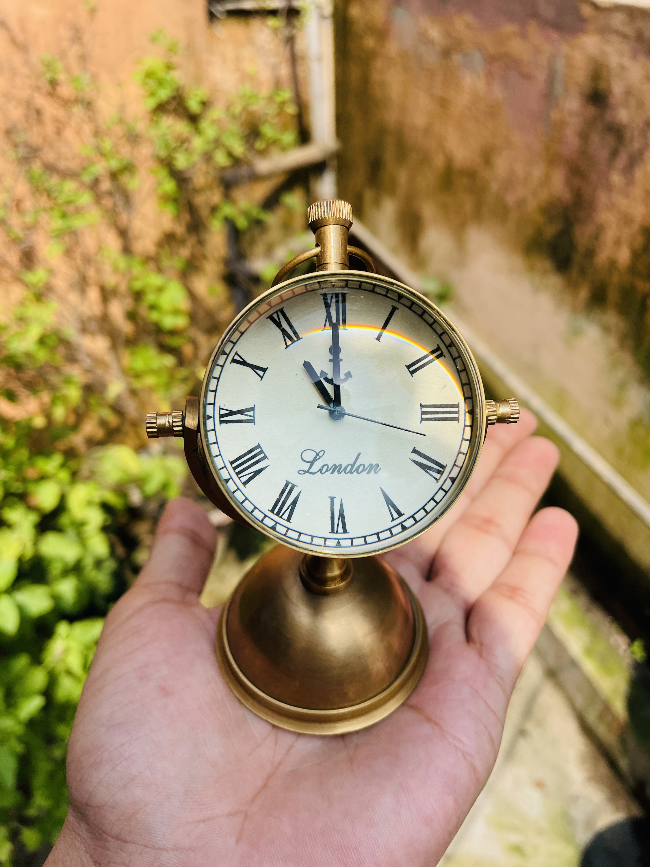 Brass Nautical Desk Clock - Elegant Table Watch for Home & Office Decor ...