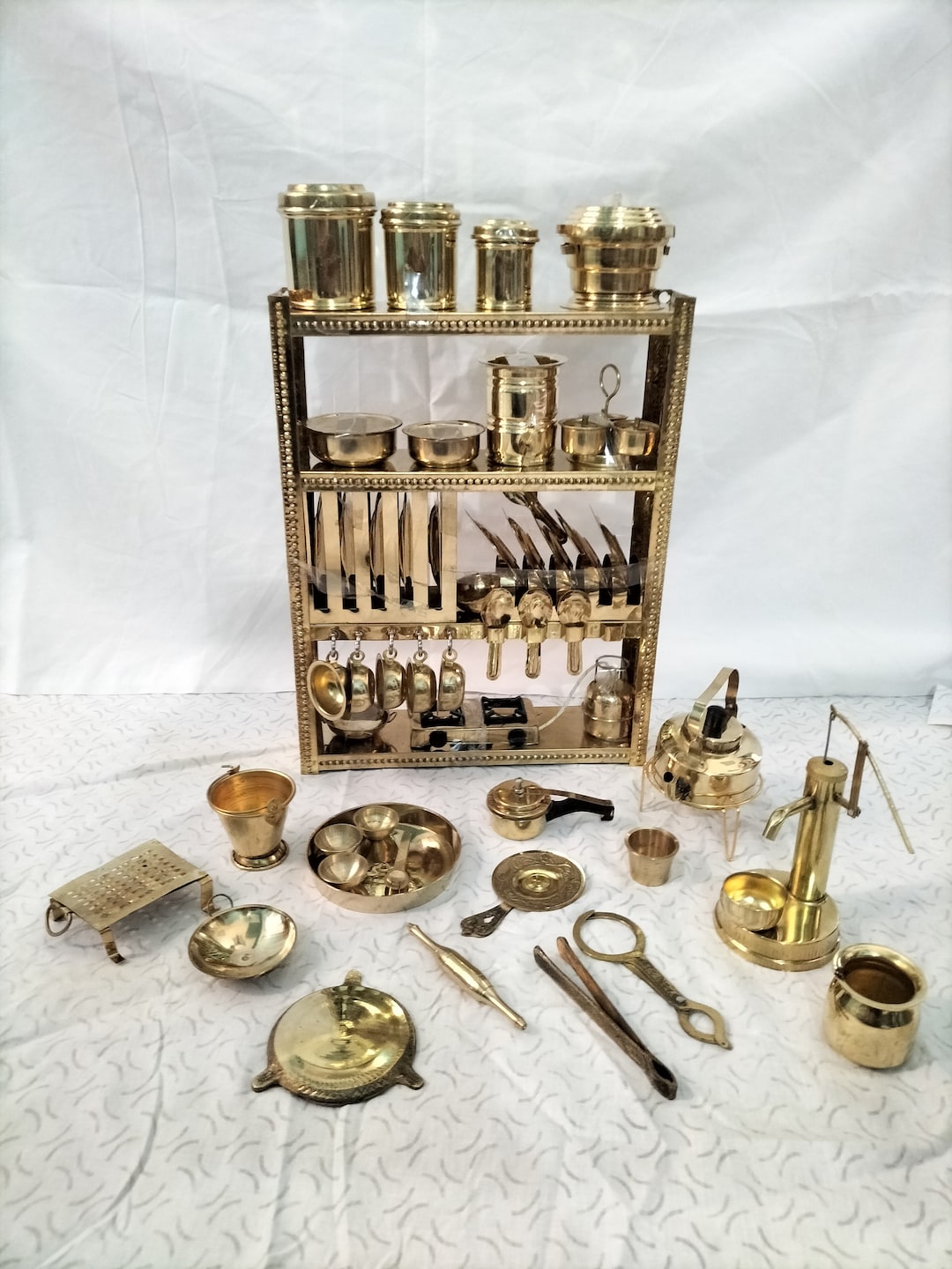 Miniature Kitchen Fully Brass Toys Set of Kids Pack of 56 Pisces - Etsy