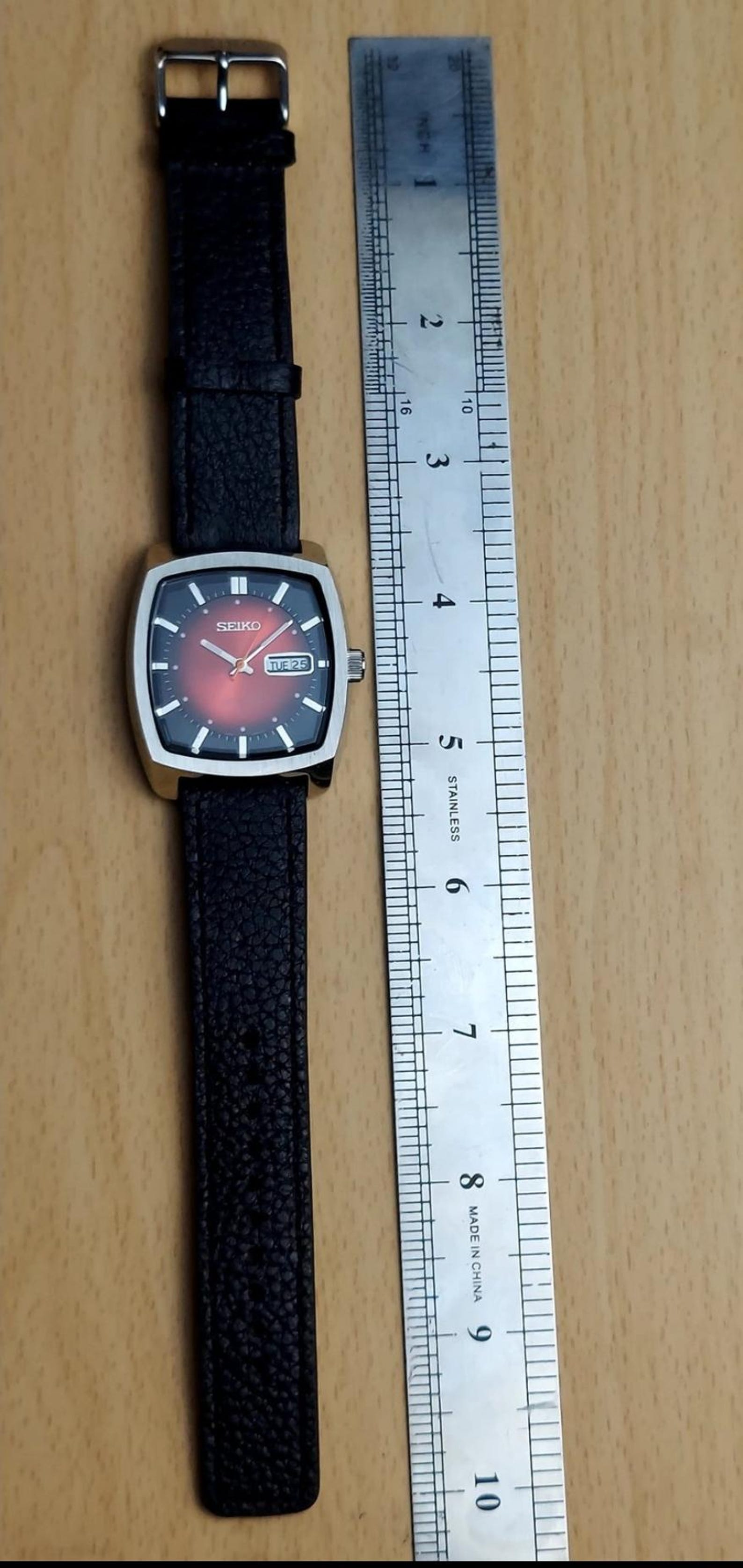 Seiko Blue Dial, Red Colour Dial, Japanese Watch,seiko 5 Automatic ...