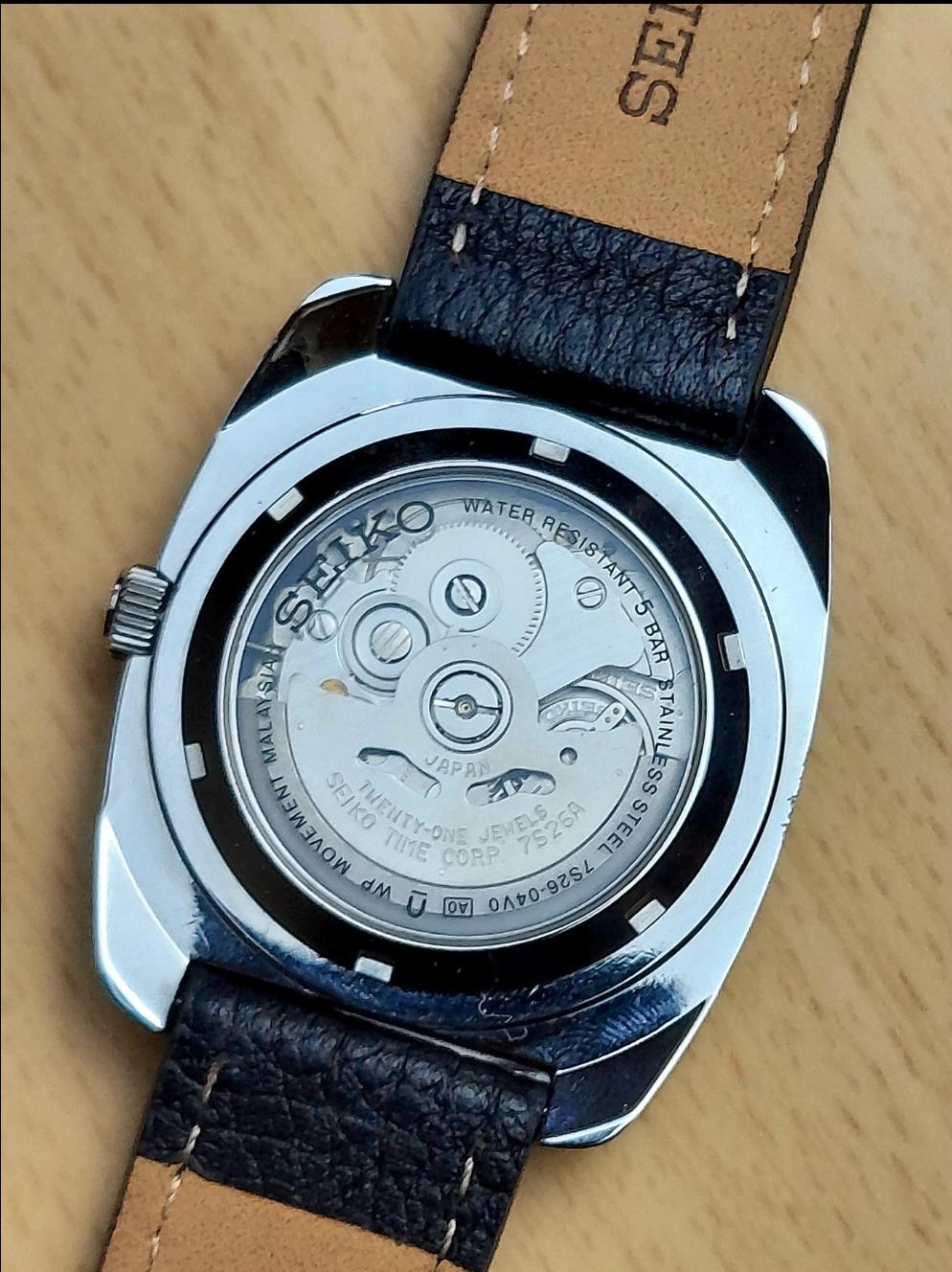 Seiko Blue Dial, Red Colour Dial, Japanese Watch,seiko 5 Automatic ...