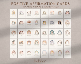 ADHD Brain Affirmation Station Cards, Positive Quote Flash Cards ...