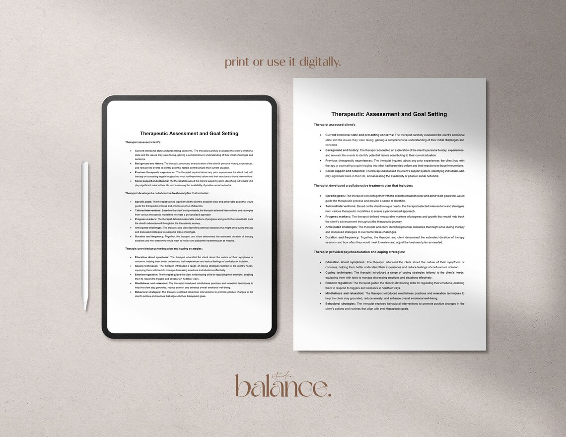 Therapy Progress Notes - Cheat Sheet Phrases and Statements - Counselor ...