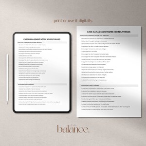 Case Manager Cheat Sheet - CM Desktop Reference - Balancestd - Etsy