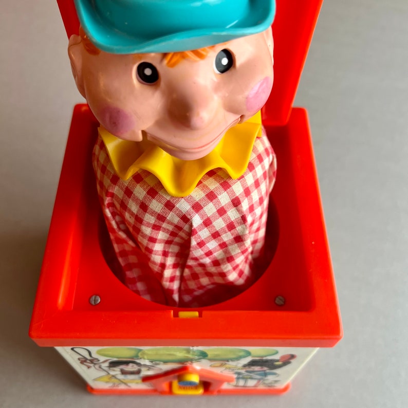 Classic Surprise Fisher Price Jack in the Box Toy: Rare Vintage Puppet ...