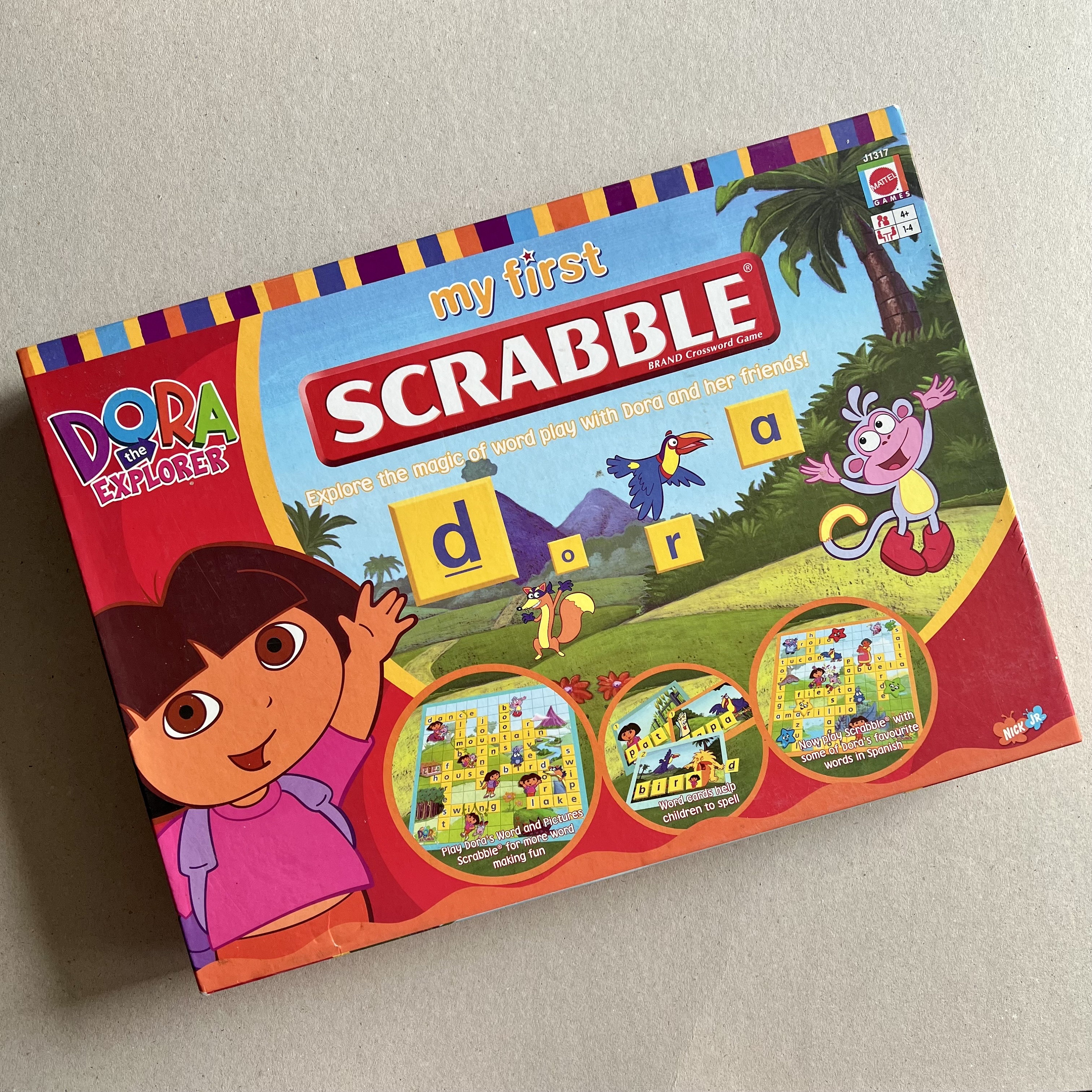 Dora the Explorer SCRABBLE Crossword Board Game: Mattel Games, Magic of ...