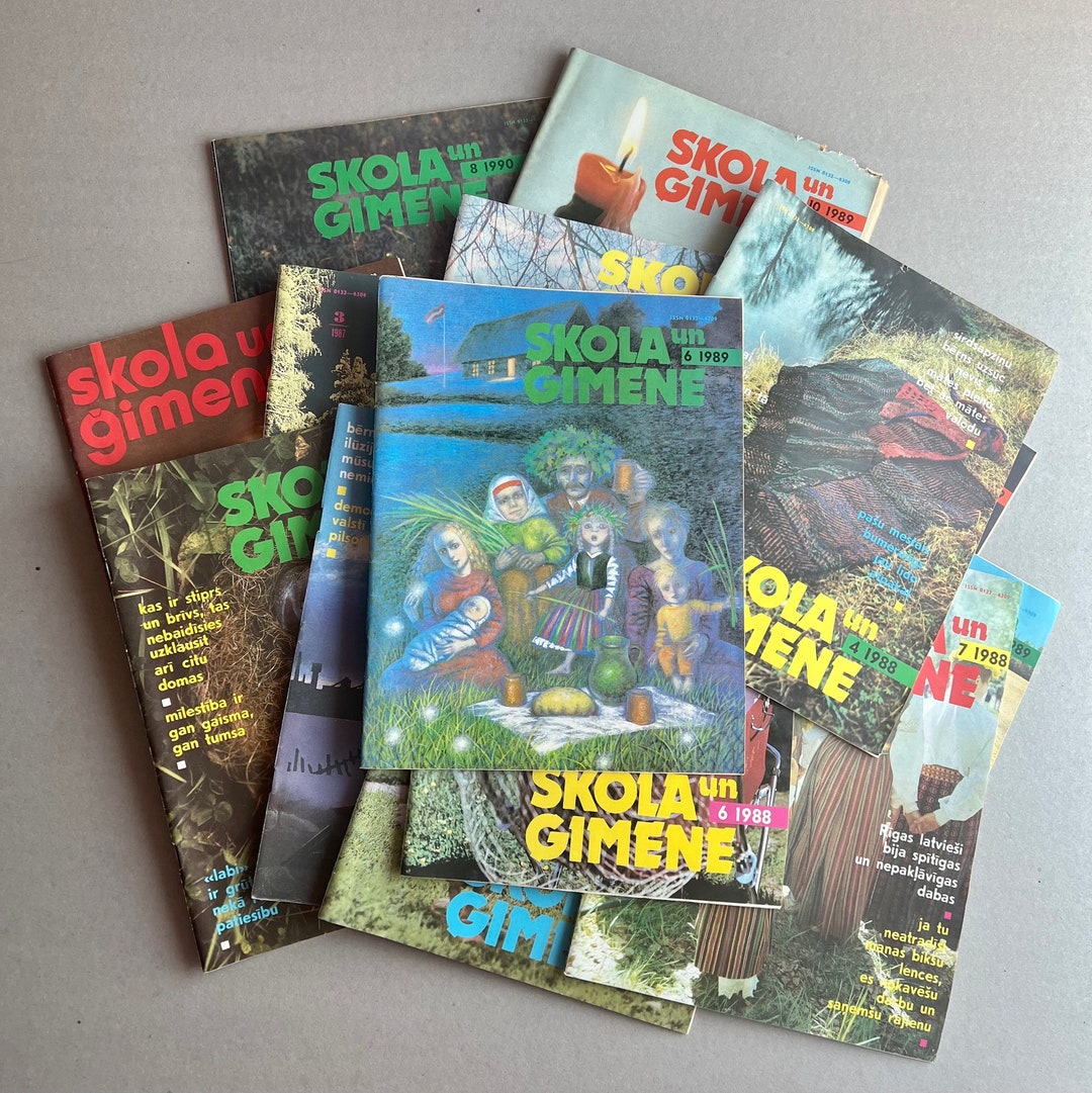 Selection of 14 Vintage Magazines: Skola Un ģimene / School and Family ...