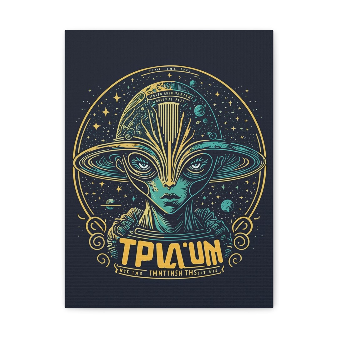 Vintage Alien Artwork Wall Art Room Decor Cosmic - Etsy