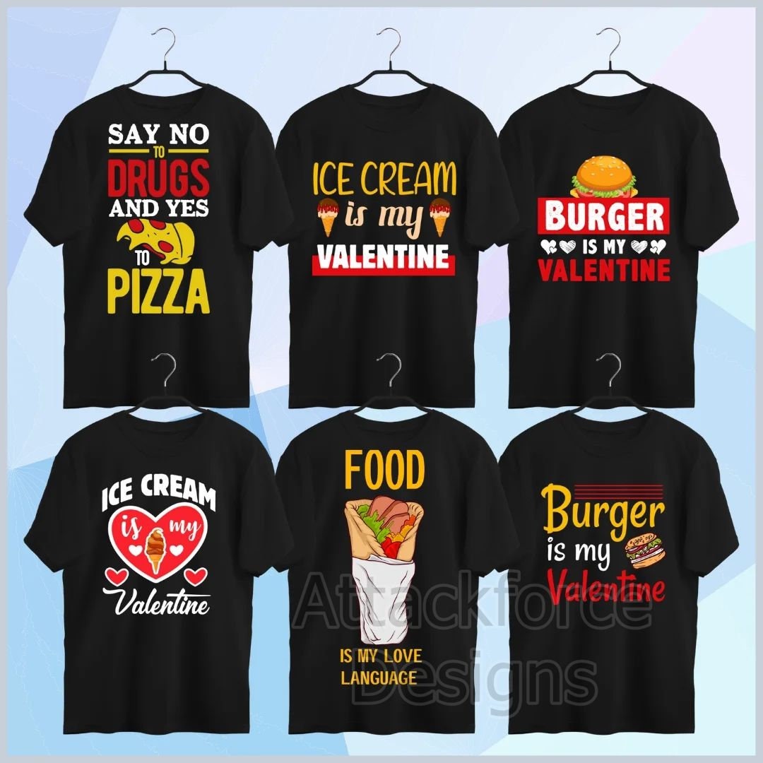 70 Food Design Bundle Food T-shirt Designs Pizza T-shirt Designs Fun T ...