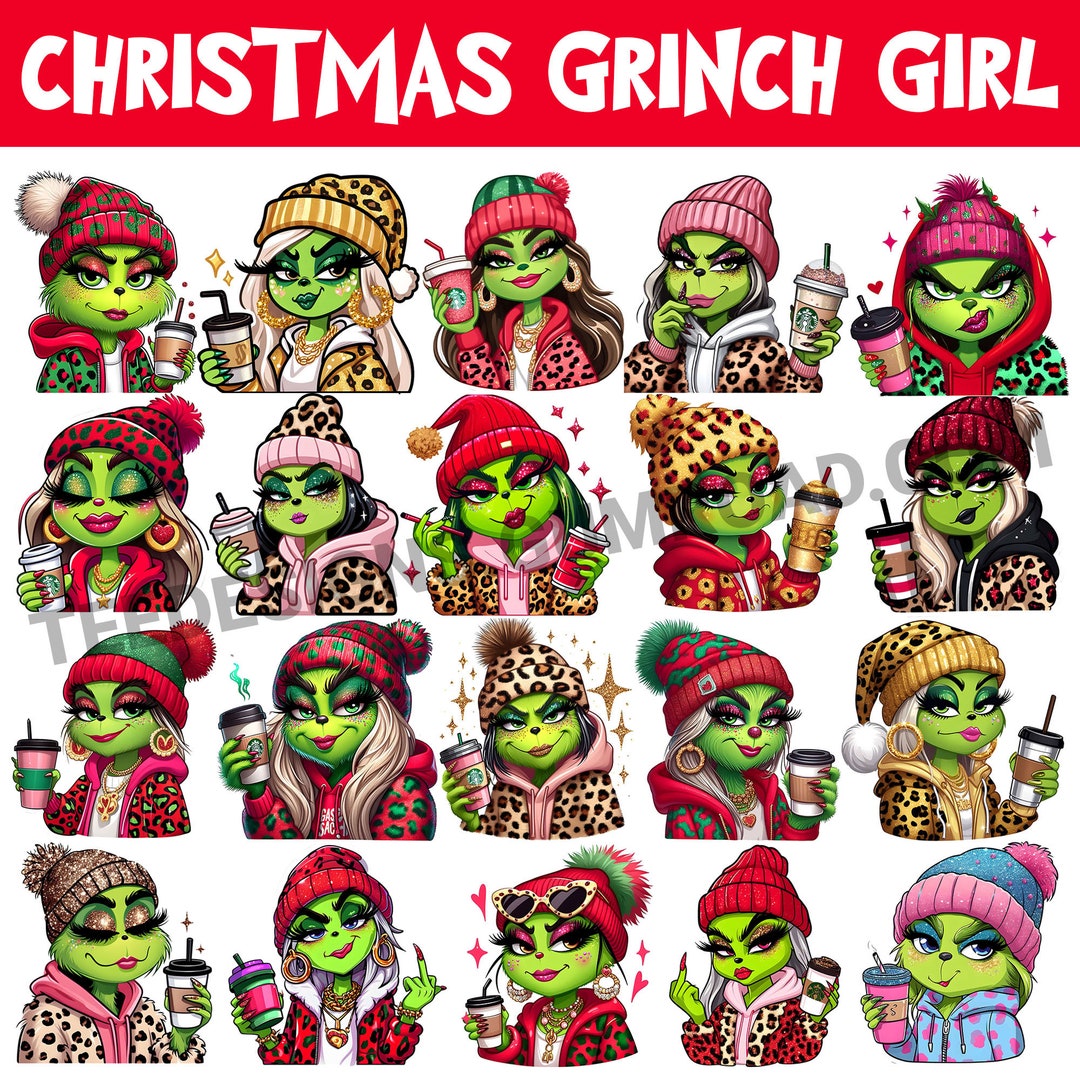 Christmas Grinch Girl Designs Christmas Grinch Designs Grinch T-shirt ...