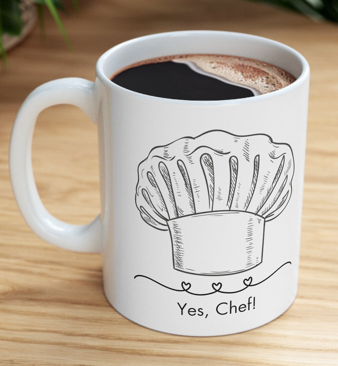 Chef Mug for Wife or Husband, Valentine's Day Gift "yes, Chef" With ...