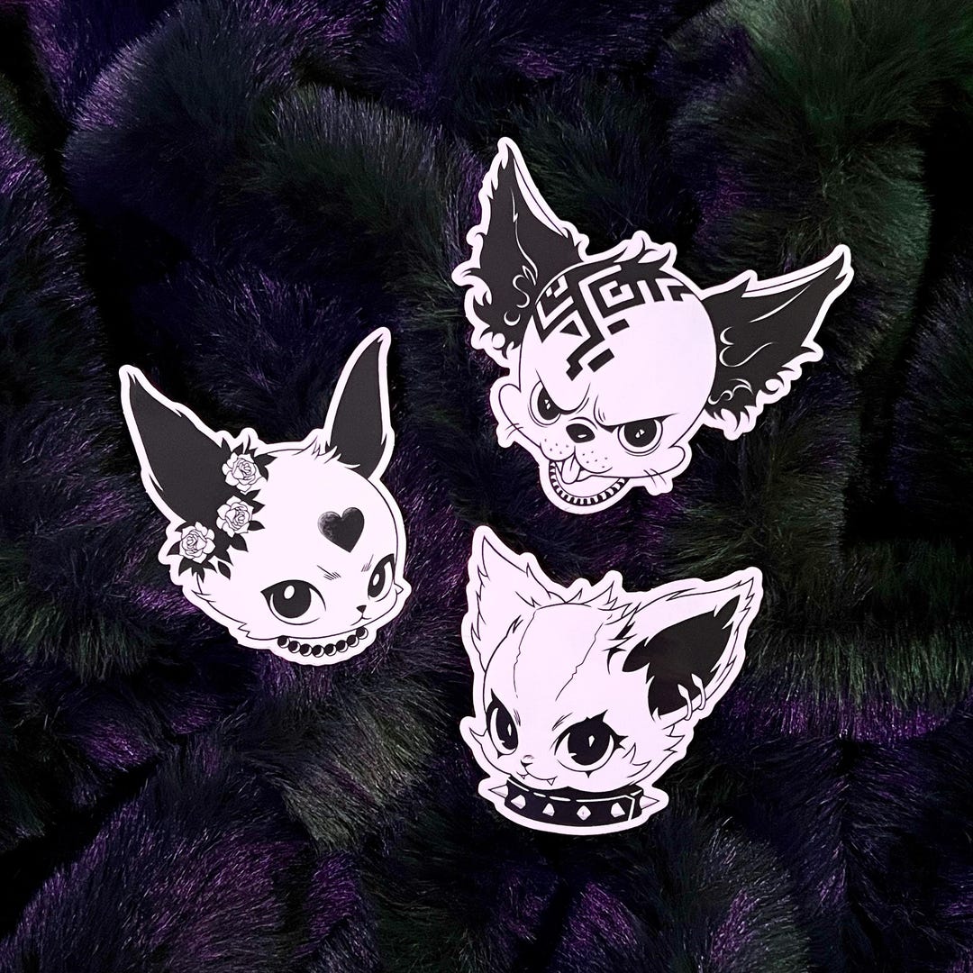 Cute Die Cut Stickers Animal Gang Vinyl Decal Kawaii Set Original ...