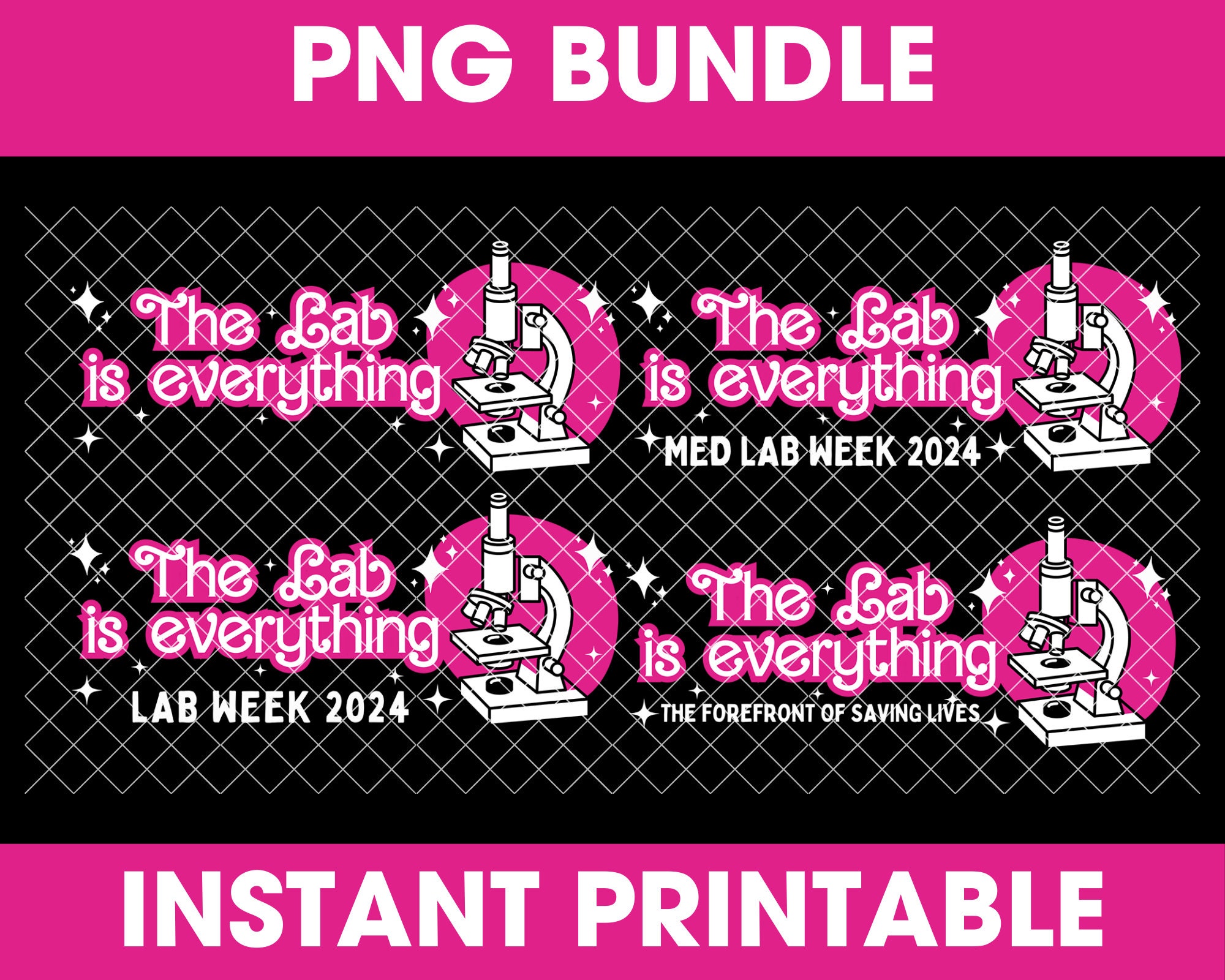 The Lab is Everything Lab Week 2024 PNG Bundle Microscope Version ...