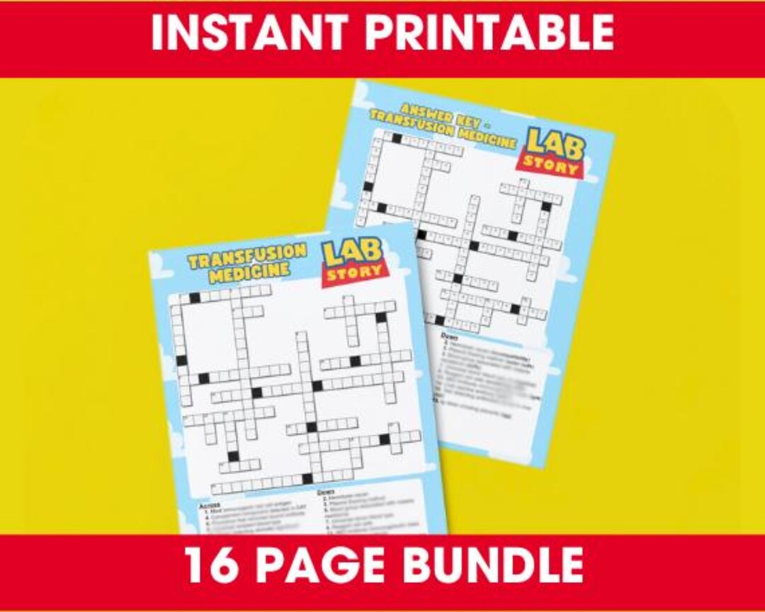 Crossword Puzzle Bundle - Lab Story - Lab Week 2026 | Fun Printable ...