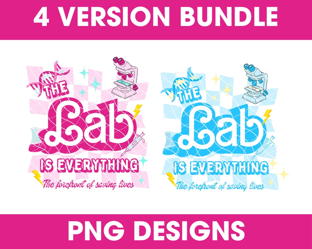 Retro 2 Color the Lab is Everything Lab Week 2024 PNG Bundle Digital ...