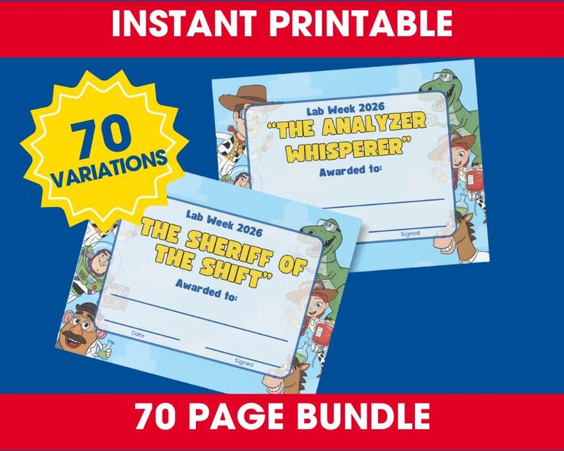 Printable Lab Week Awards - Cute Funny Celebration Ideas - Lab Story to ...