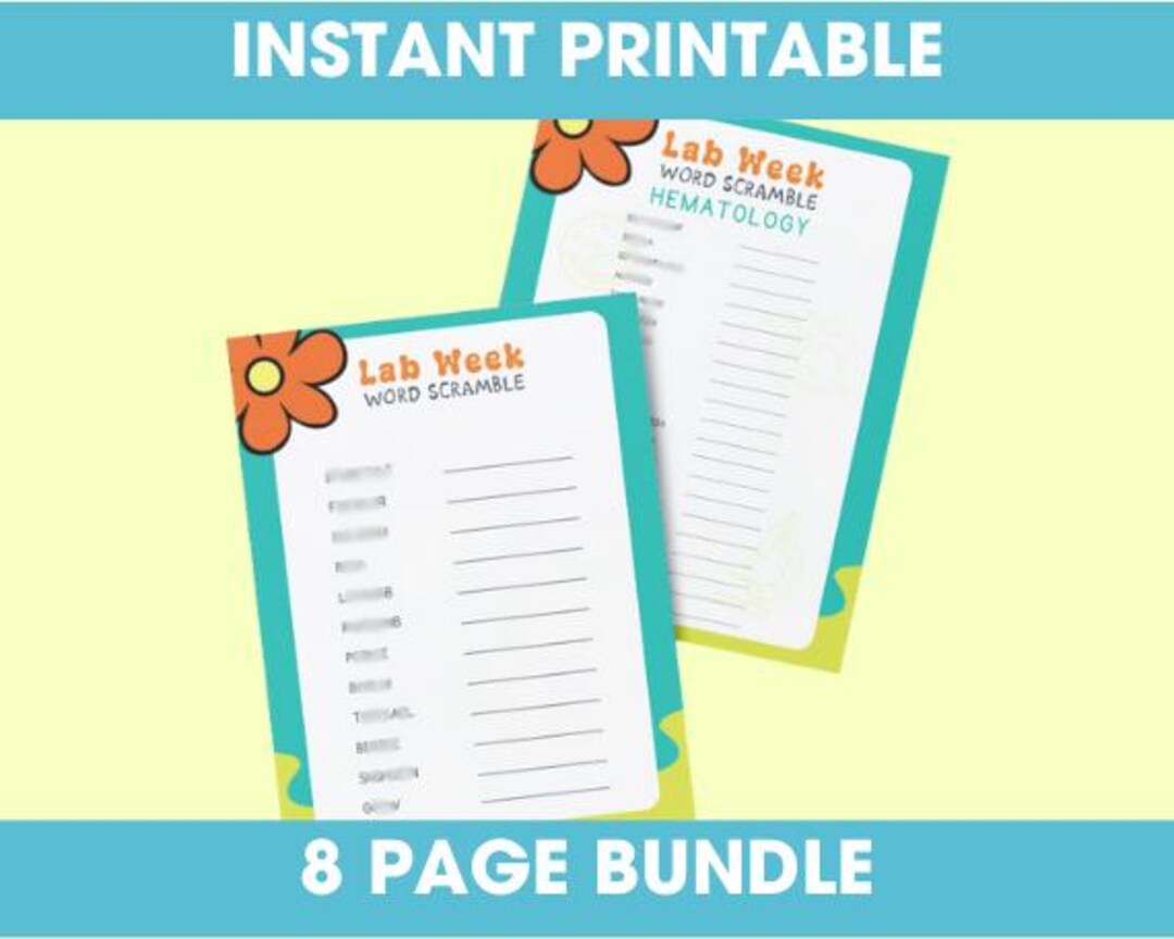 Word Scramble Lab Week 2025 Games - the Mystery Machine of Diagnostics ...