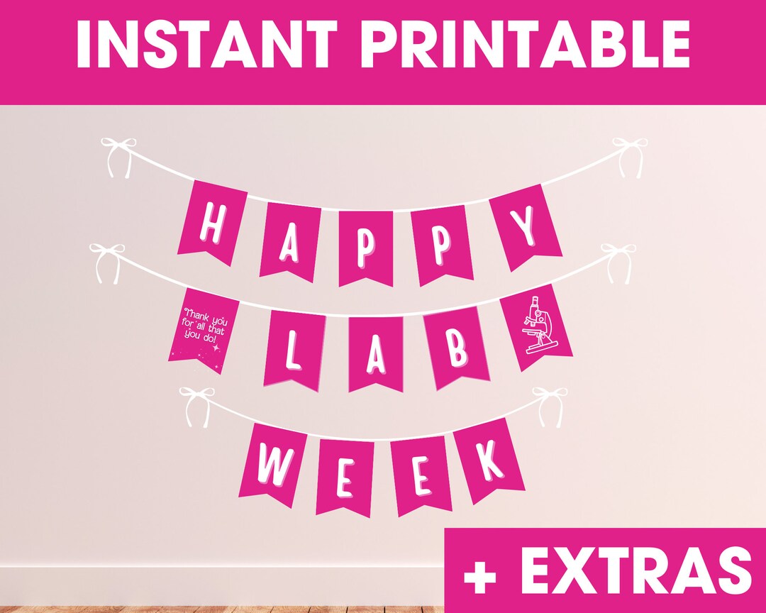 Lab Week Printable Banner *DIGITAL DOWNLOAD* the Lab is Everything ...