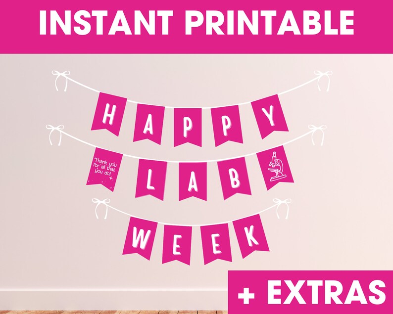 Lab Week Printable Banner *DIGITAL DOWNLOAD* the Lab is Everything ...