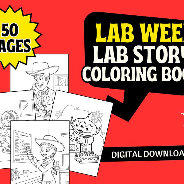 Lab Week Coloring Pages - Etsy