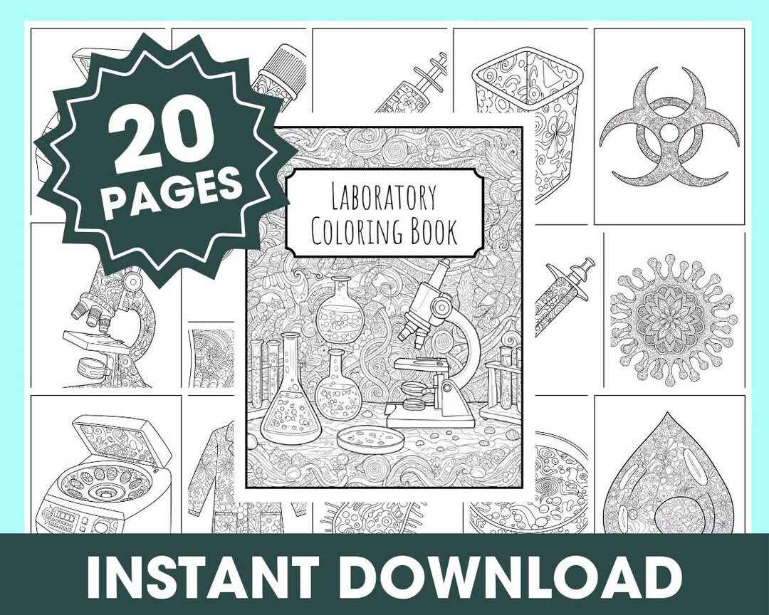 Coloring Book - Whimsical Floral Medical Laboratory Science Designs ...