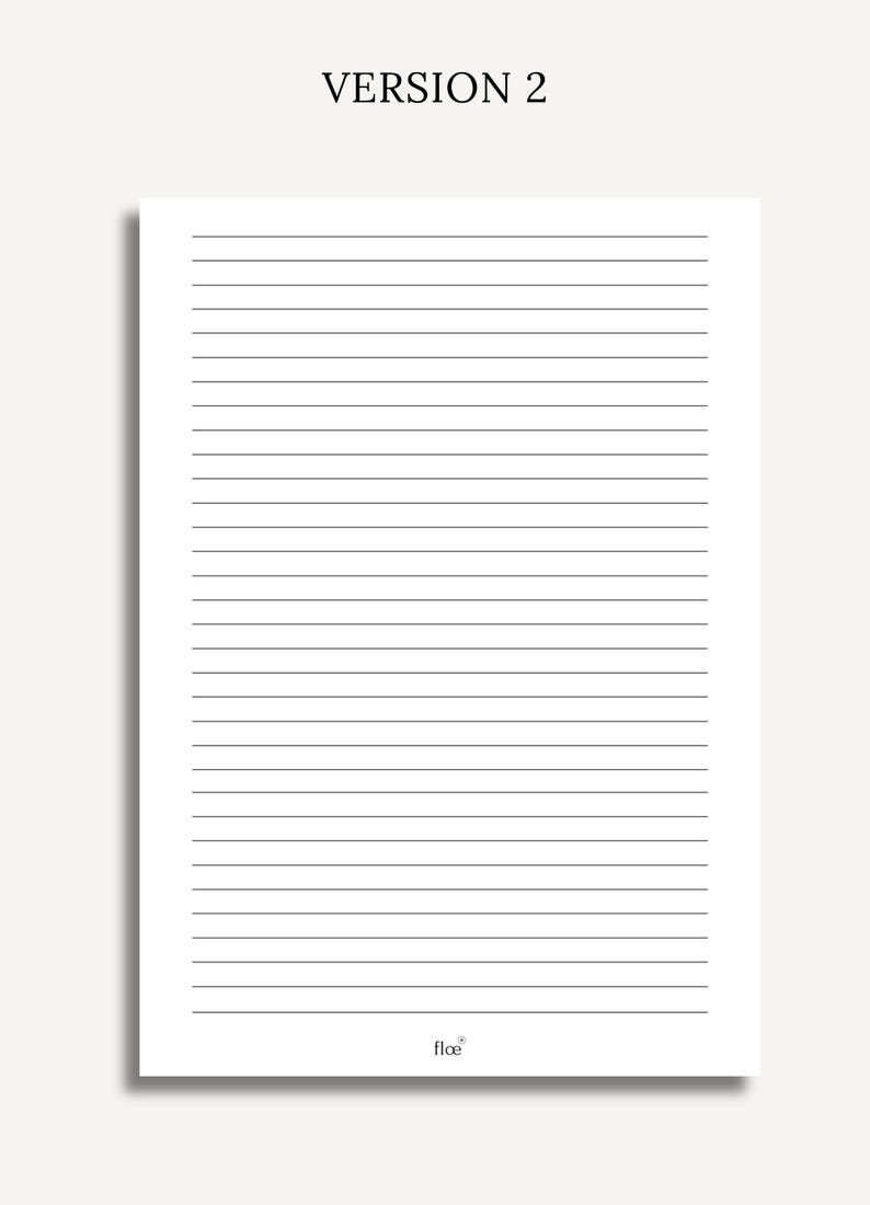 Notes Printable Page, Note Taking, Note List, Writing Paper, Pdf ...