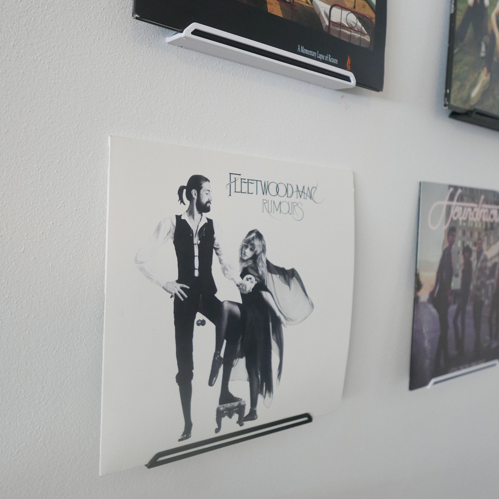Modern Wall Mounted Vinyl Record Holder Display Easy Install Screw ...