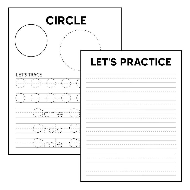 54-page 3D Shapes Handwriting Practice Worksheet | Tracing & Writing ...