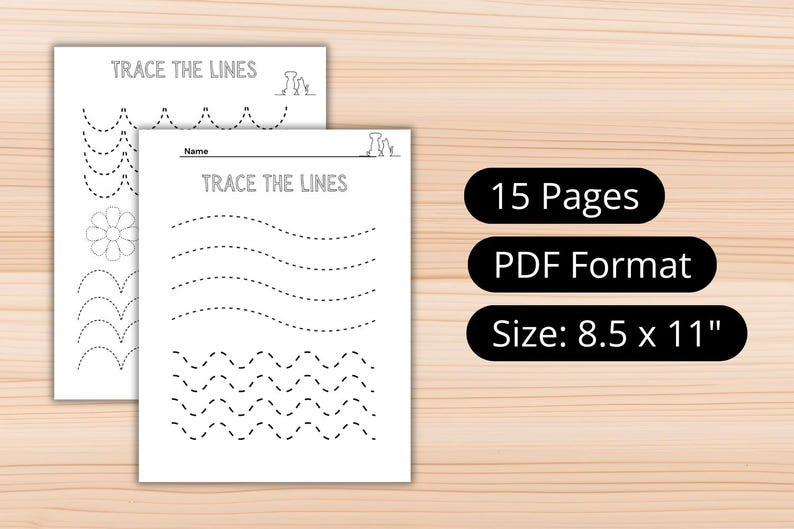 Printable Line Tracing Worksheet - Kids Printable Worksheets - Activity ...