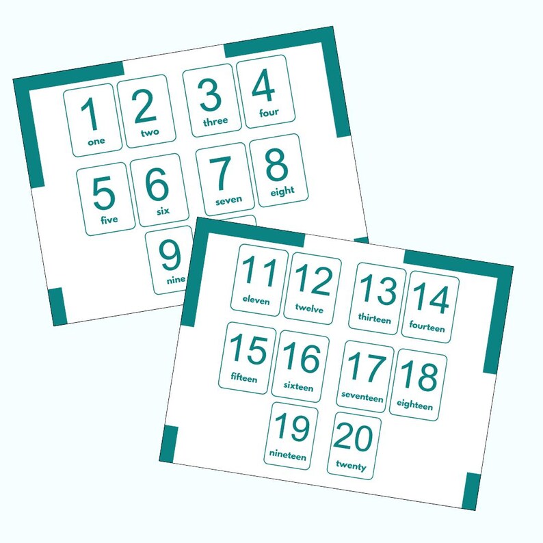 Number Flashcards 1-20 and Math Drills for Kids | Preschool ...