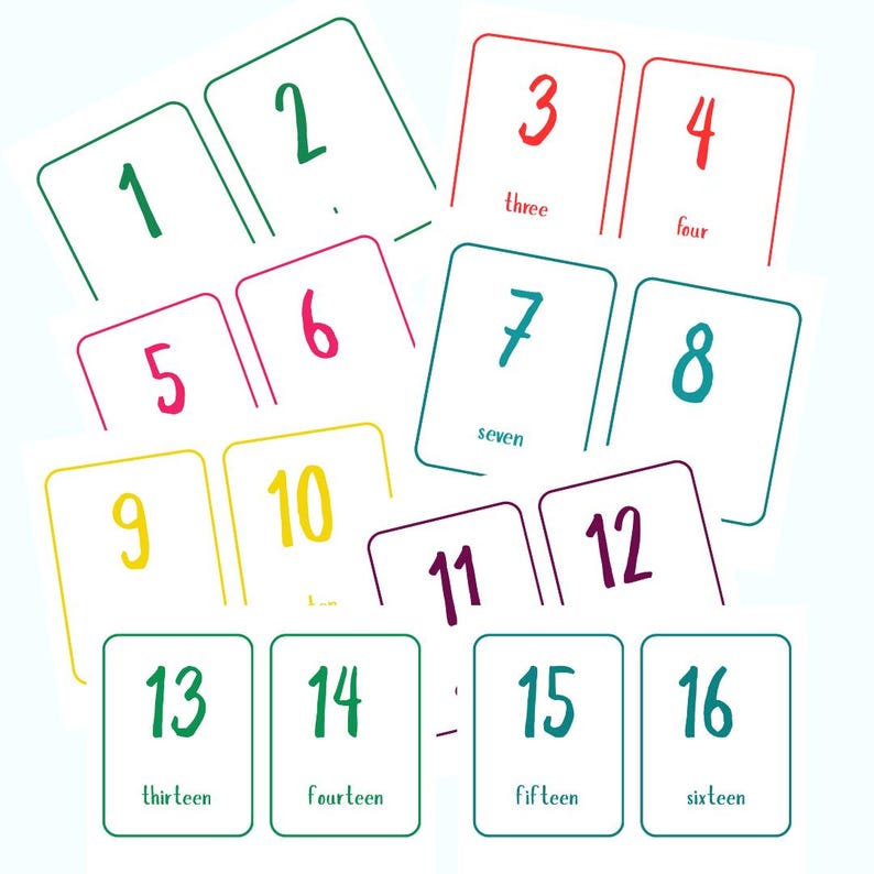 Number Flashcards 1-20 and Math Drills for Kids | Preschool ...