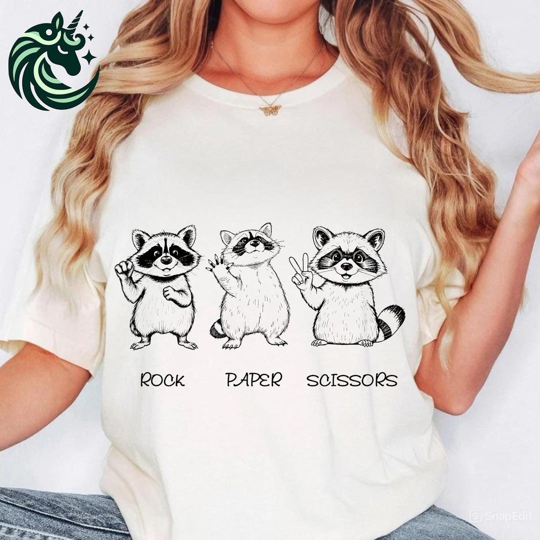 Rock Paper Scissors Raccoon Shirt, Rock Paper Scissors Sweatshirt ...