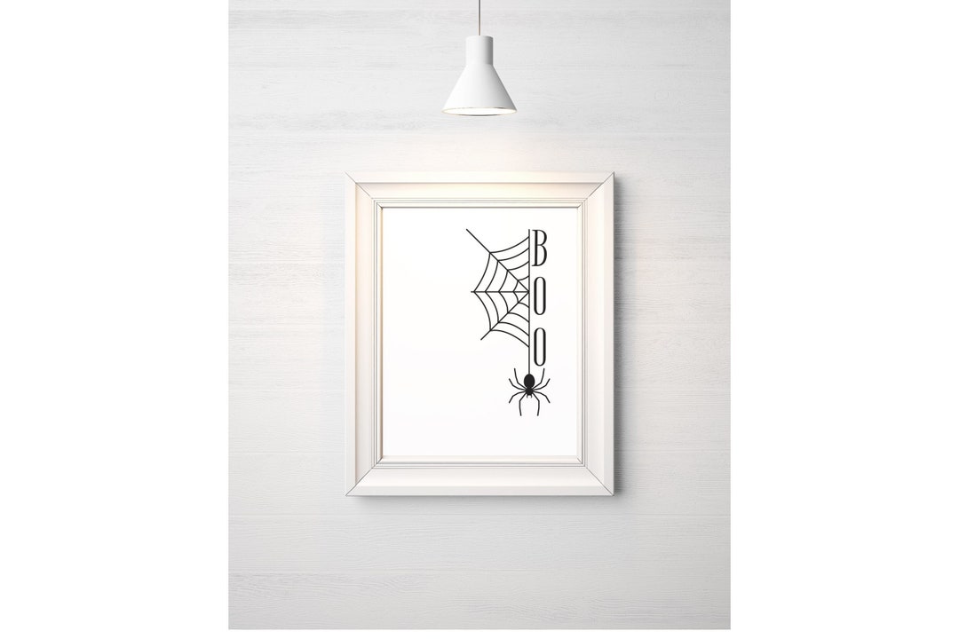 Spider Web Halloween Wall Art | Spooky Home Décor | DIY Digital ...