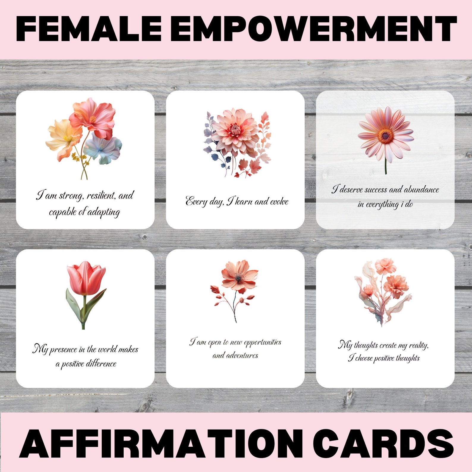 Empowerment Unleashed: Printable Positive Affirmations for the Modern ...