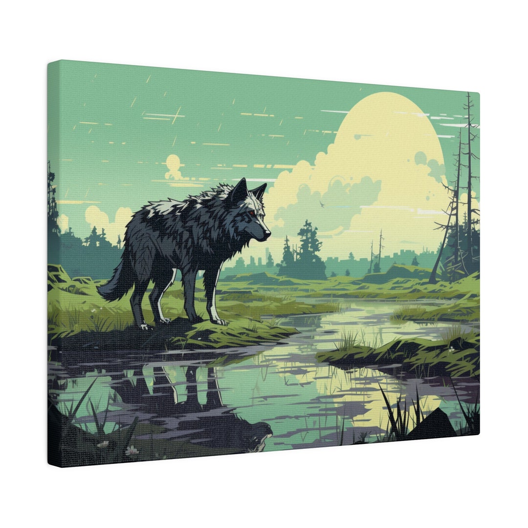 16-bit Wolf: A Pixelated Adventure With Retro Gaming Vibes |canvas ...