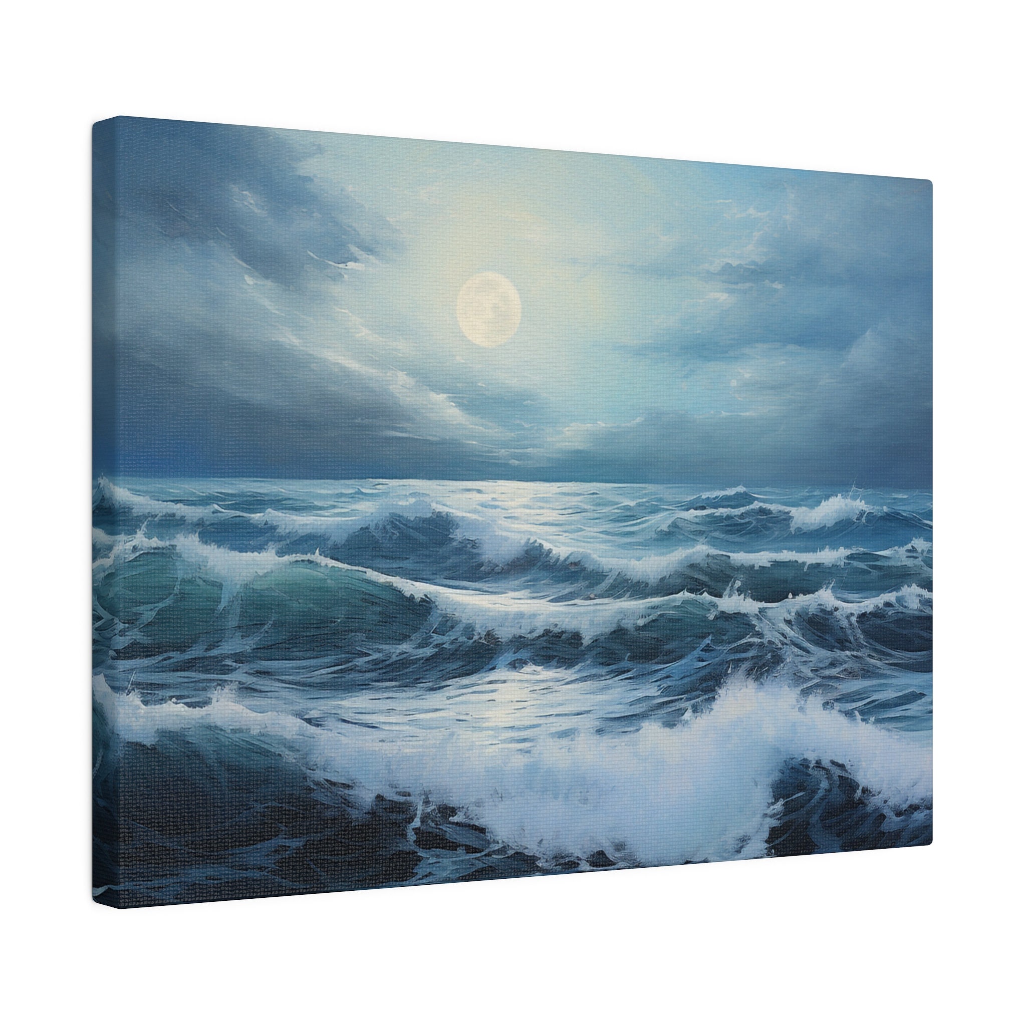 Moonlit Waves Ocean Glow Lunar Ripples Night Sea Moonrise - Etsy