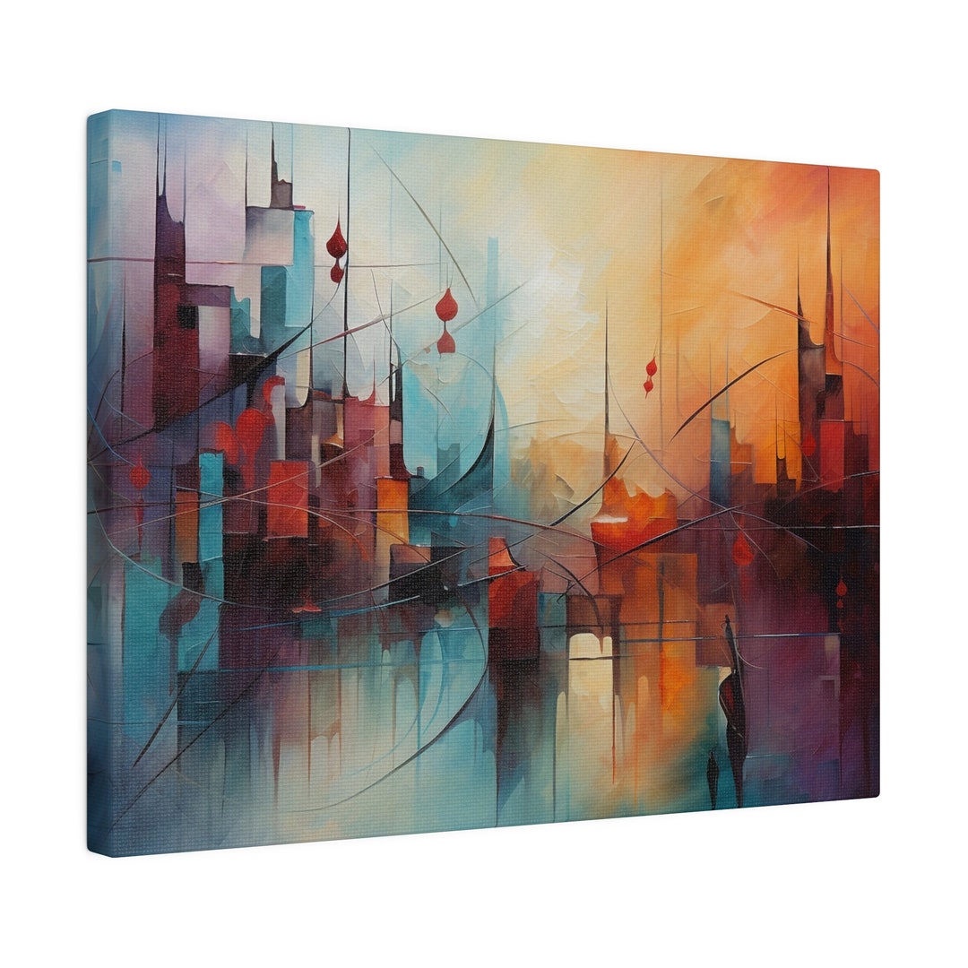 Urban Impressions: Abstract Cityscape Canvas Art |wall Art |canvas Wall ...