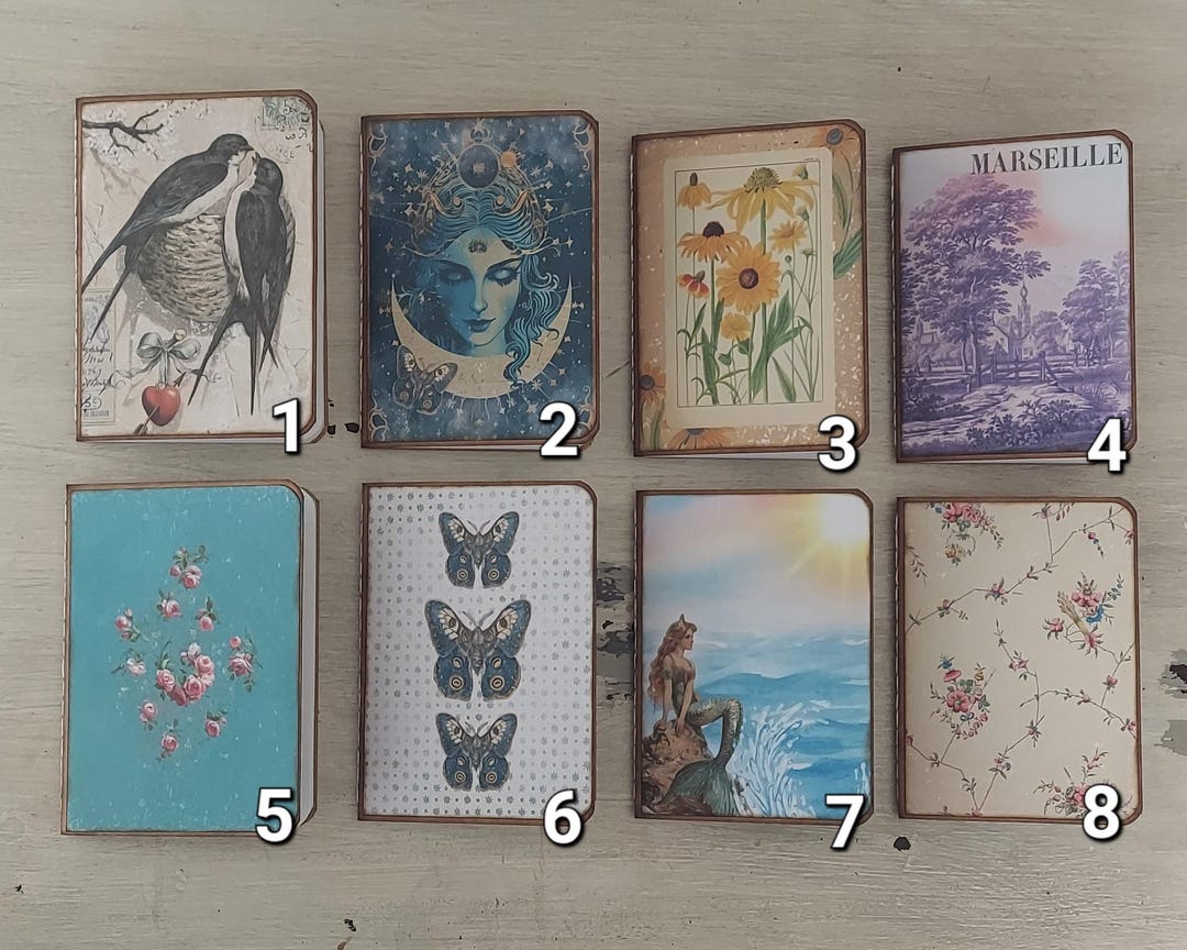 Vintage-inspired Pocket Notebooks / Mini Journals / Handmade / Custom ...