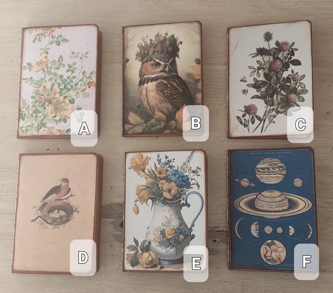 Vintage-inspired Pocket Notebooks / Mini Journals / Handmade / Custom ...