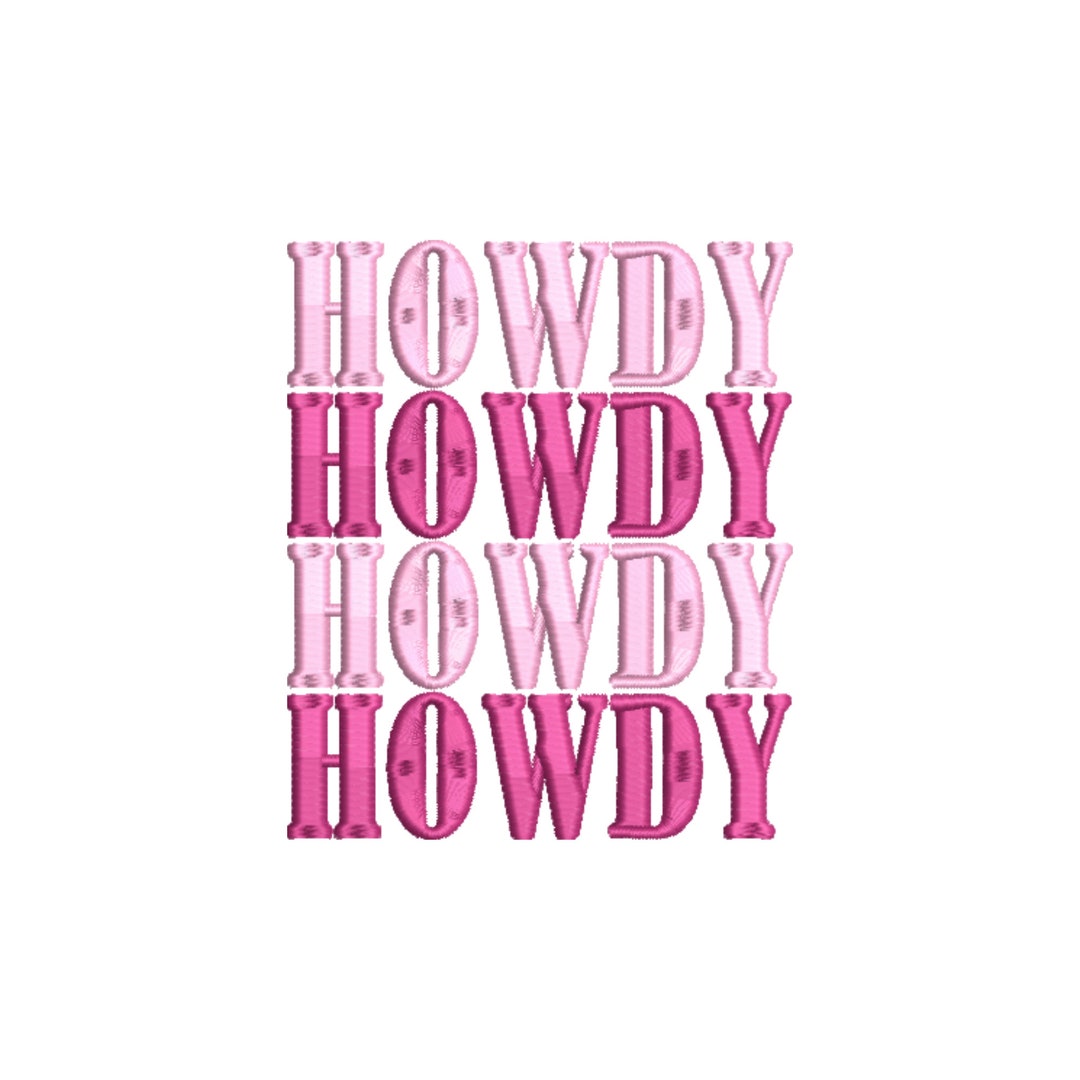 Howdy Embroidery Design Western Texas Stitch File - Etsy