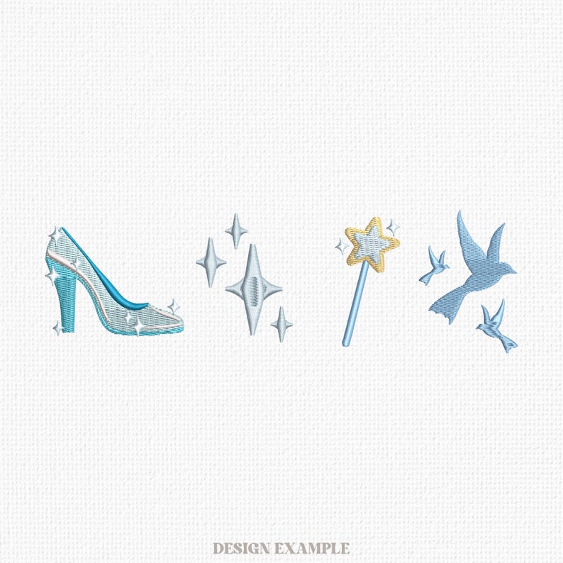 Cinderella Princess Glass Slipper Embroidery Design for Hoodies T ...