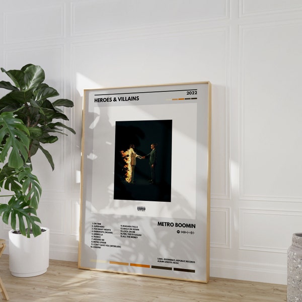Metro boomin heroes and villains poster - Etsy.de