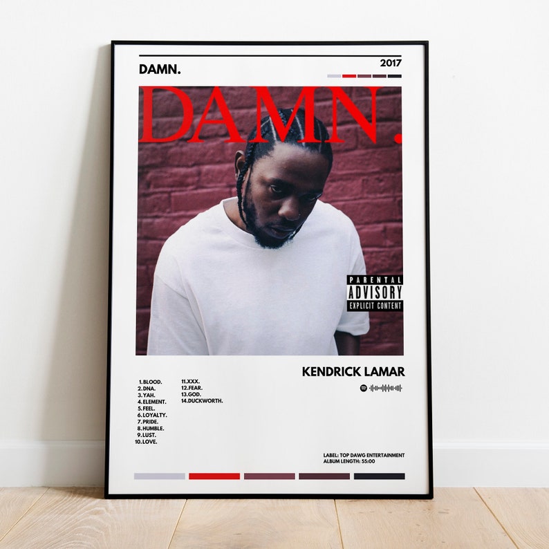 Kendrick Lamar DAMN. Album Poster - Etsy