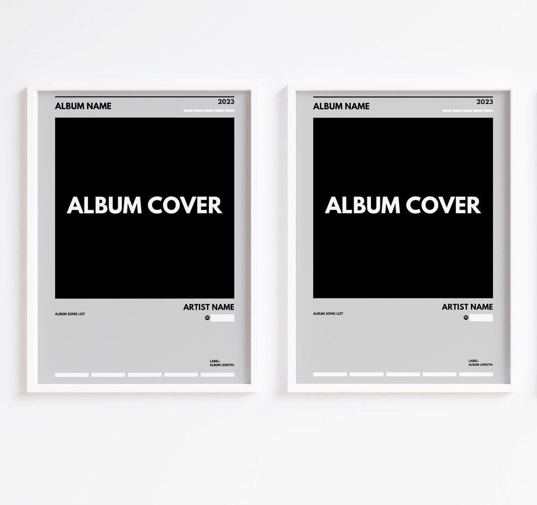 Custom Design Your Own Album Poster Set of 2 - Etsy